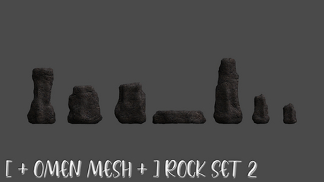 Second Life Marketplace - [ + OMEN MESH + ] ROCK SET 2